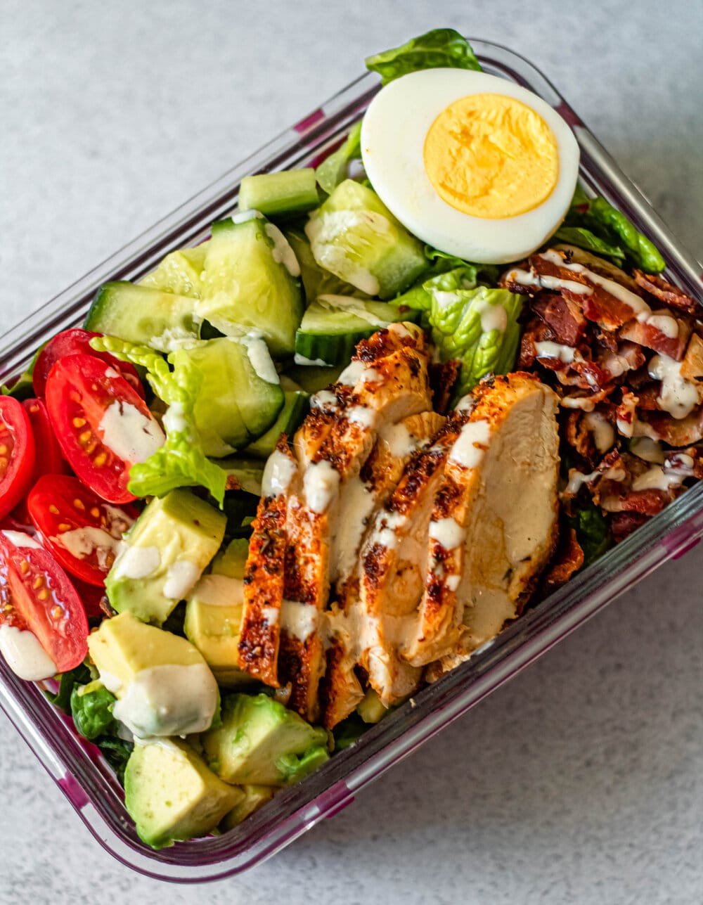 Easy Cobb Salad Meal Prep All The Healthy Things Easy Cobb Salad Meal Prep All The Healthy Things