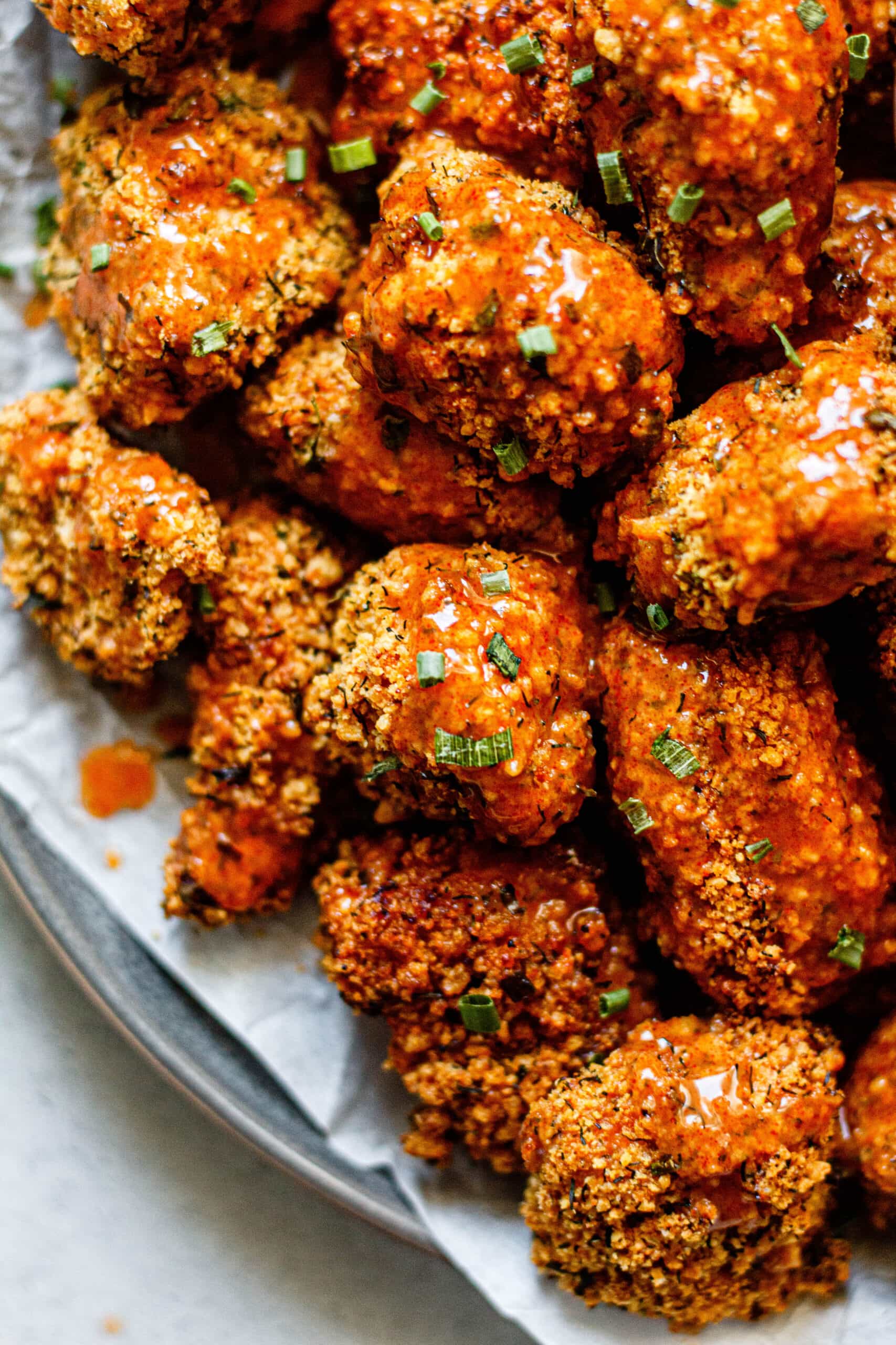 Crispy Buffalo Ranch Chicken Nuggets (Gluten Free) - All the Healthy Things