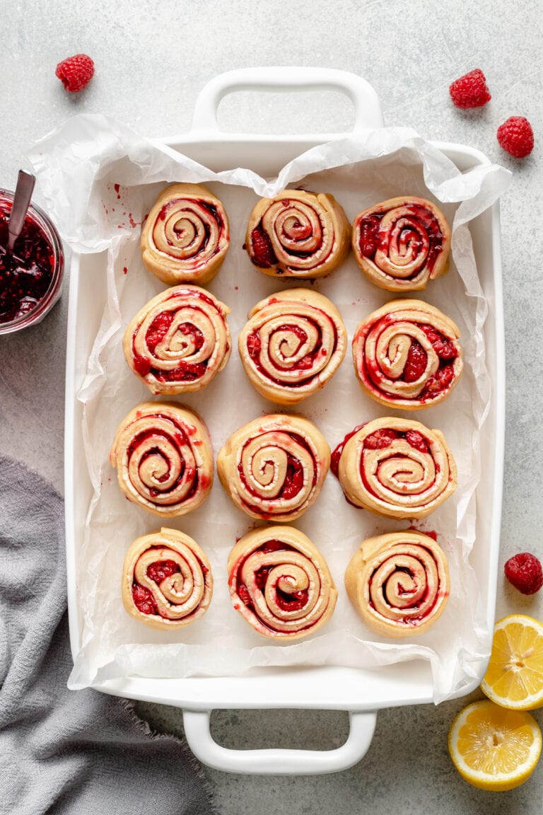 Raspberry Lemon Sweet Rolls - All the Healthy Things