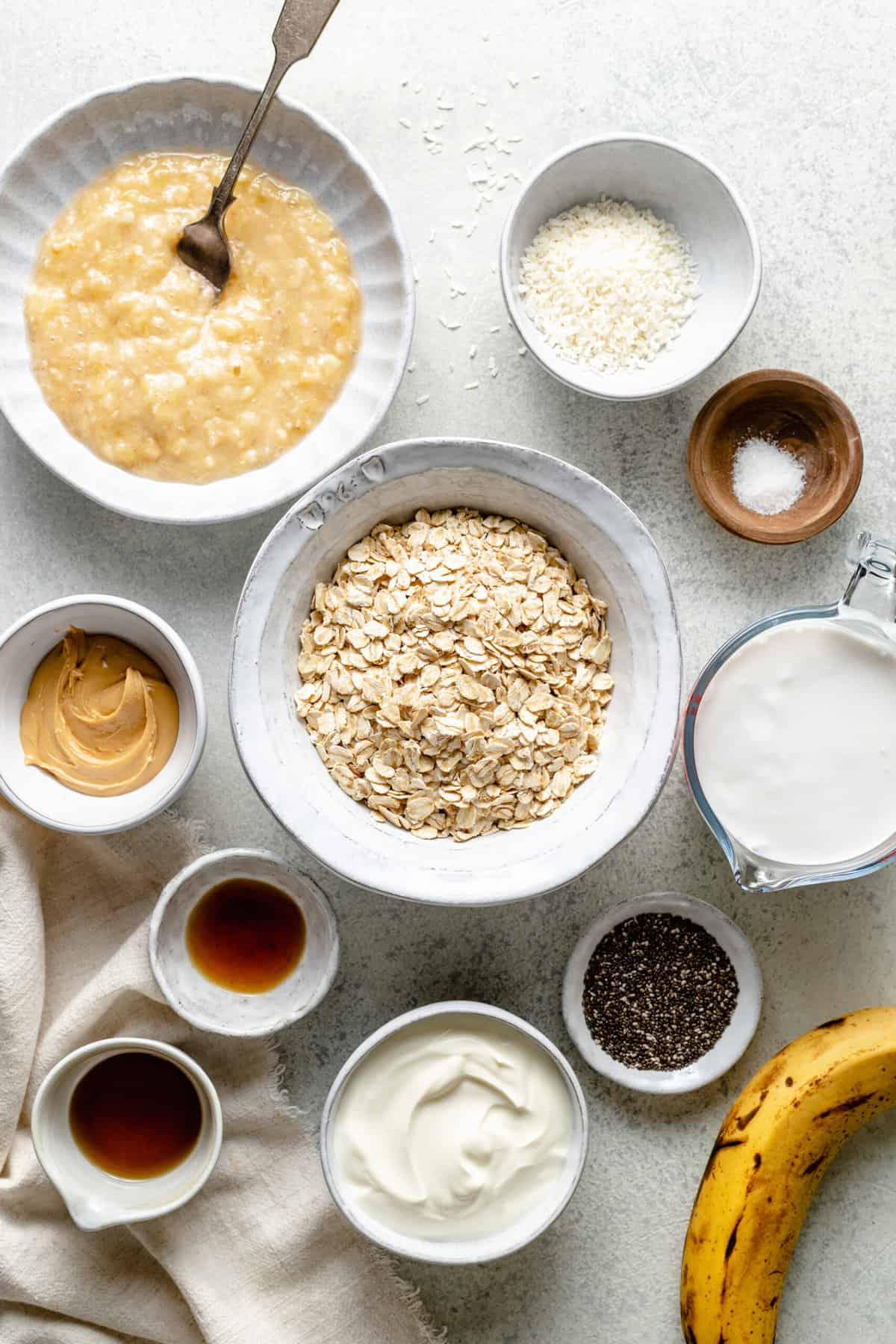 Coconut Banana Overnight Oats - All the Healthy Things