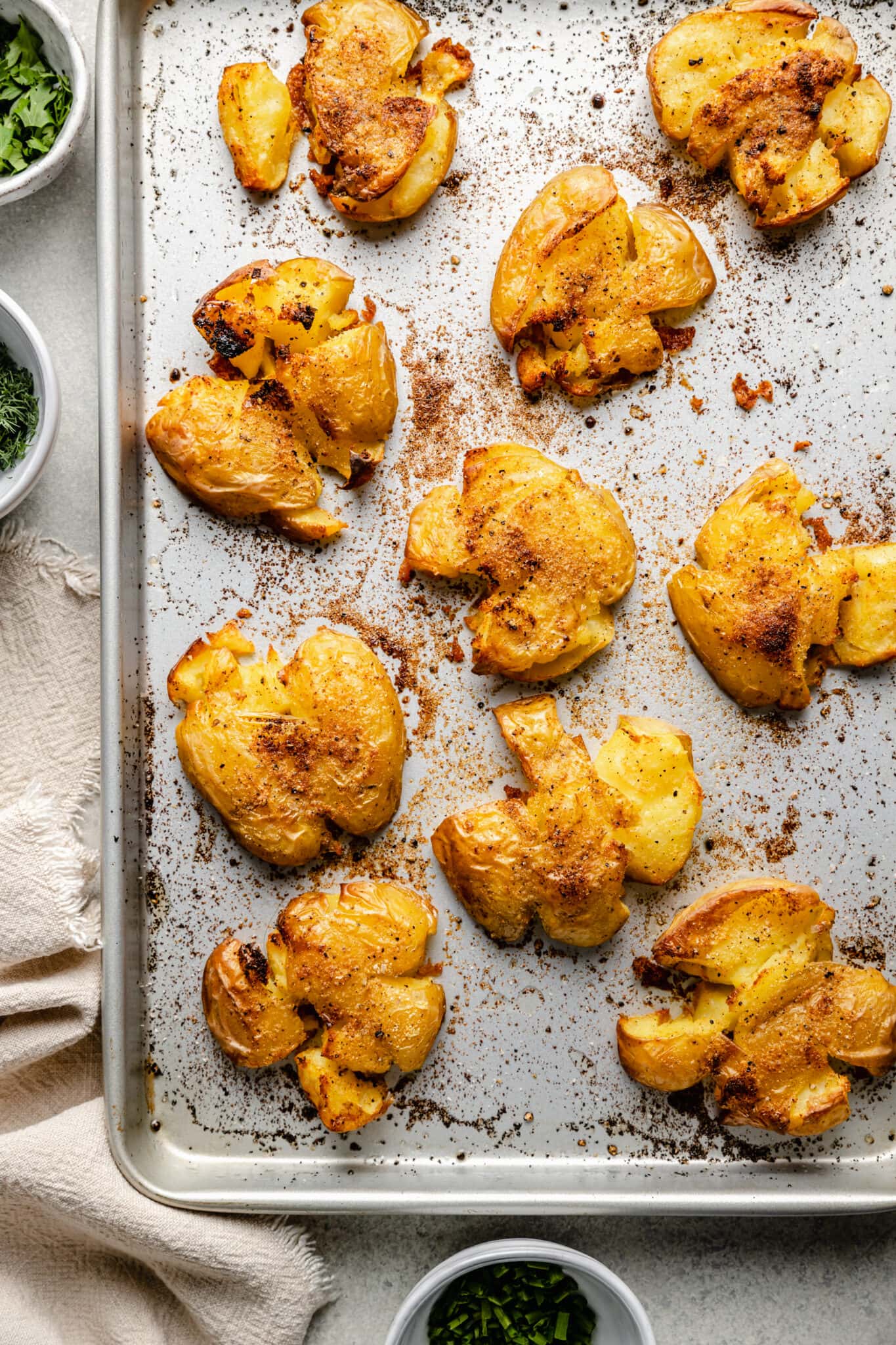 Crispy Smashed Potatoes - All the Healthy Things