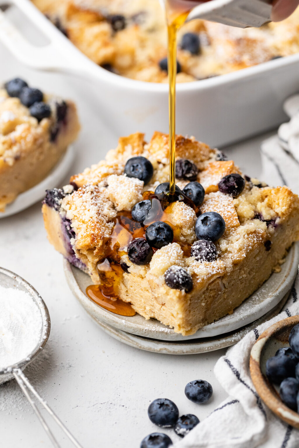 Blueberry French Toast Casserole - All the Healthy Things