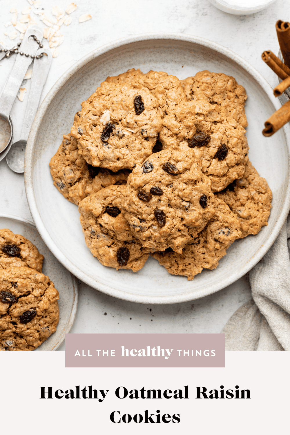 Healthy Oatmeal Raisin Cookies - All the Healthy Things