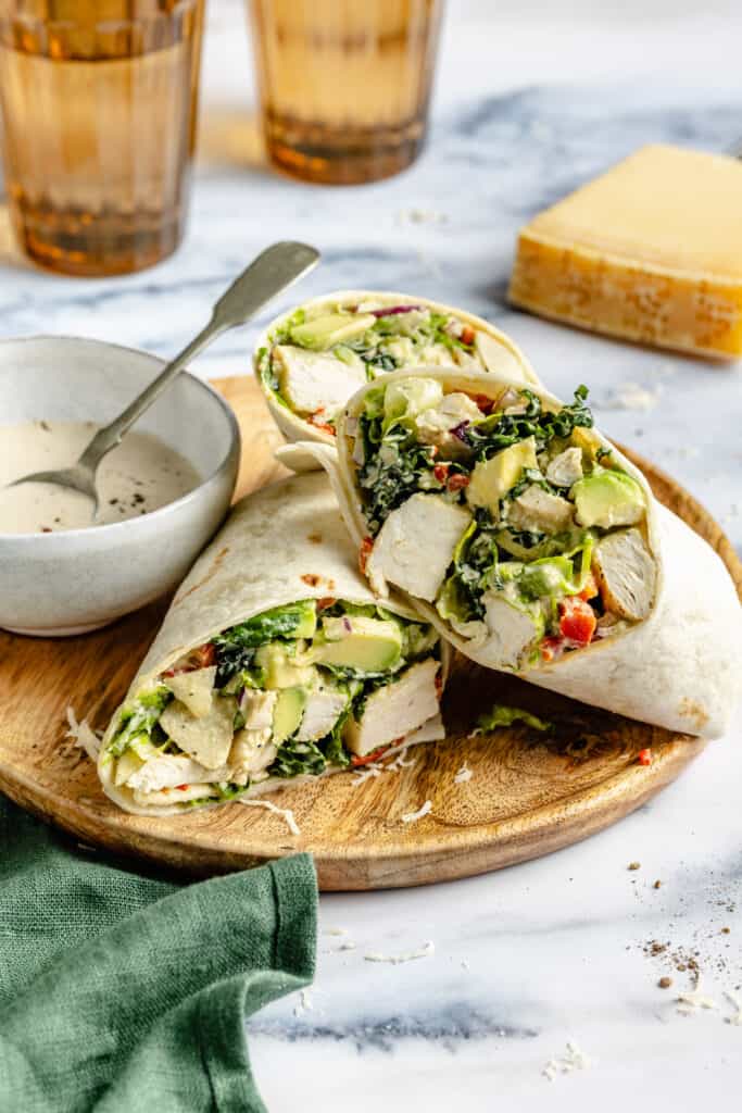 Chicken Caesar Wrap - All the Healthy Things