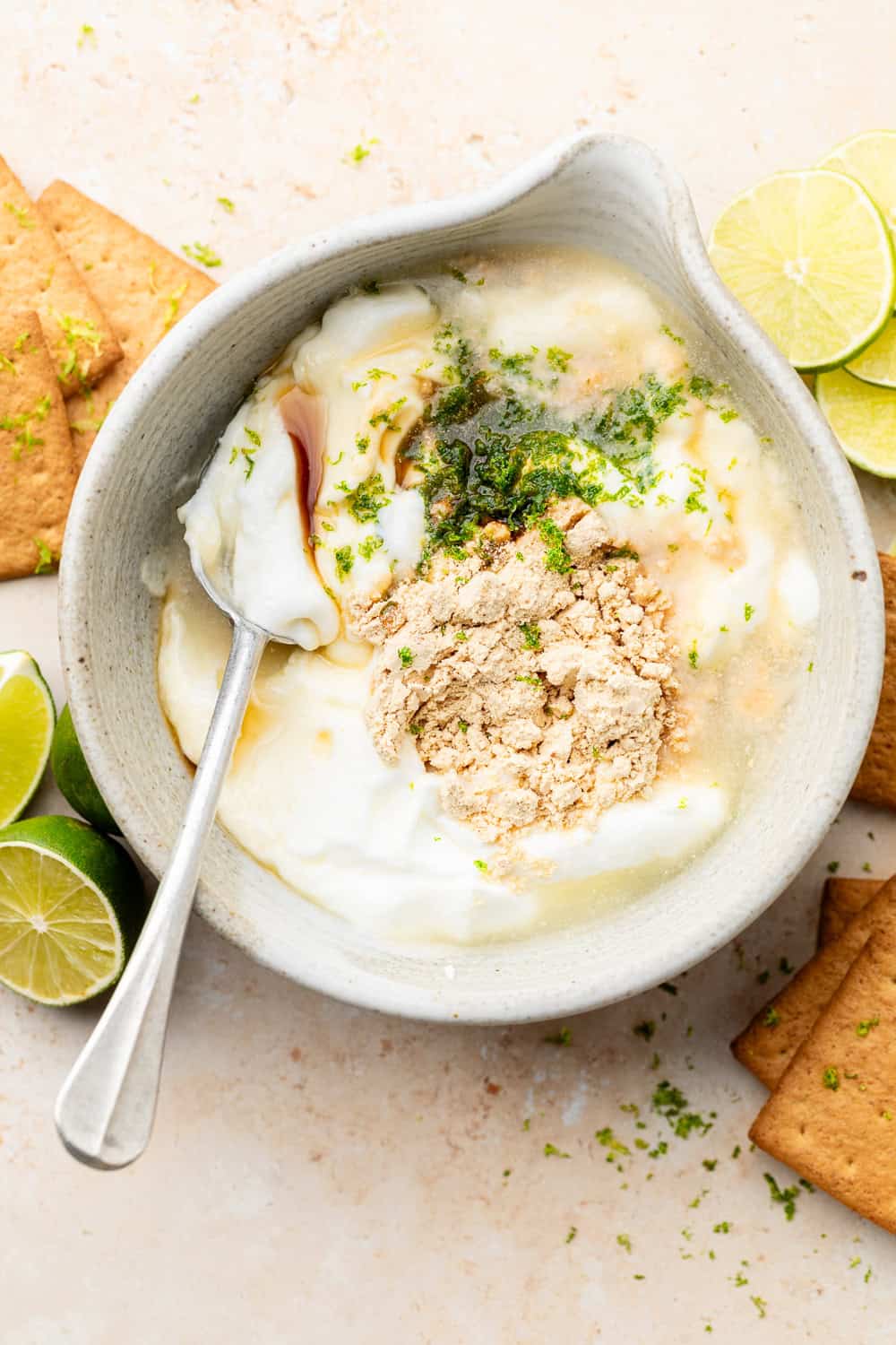High Protein Key Lime Pie Dip - All the Healthy Things