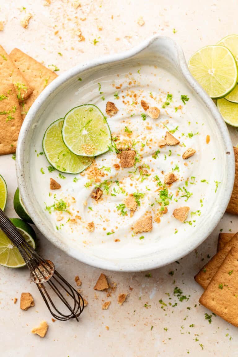 High Protein Key Lime Pie Dip - All the Healthy Things