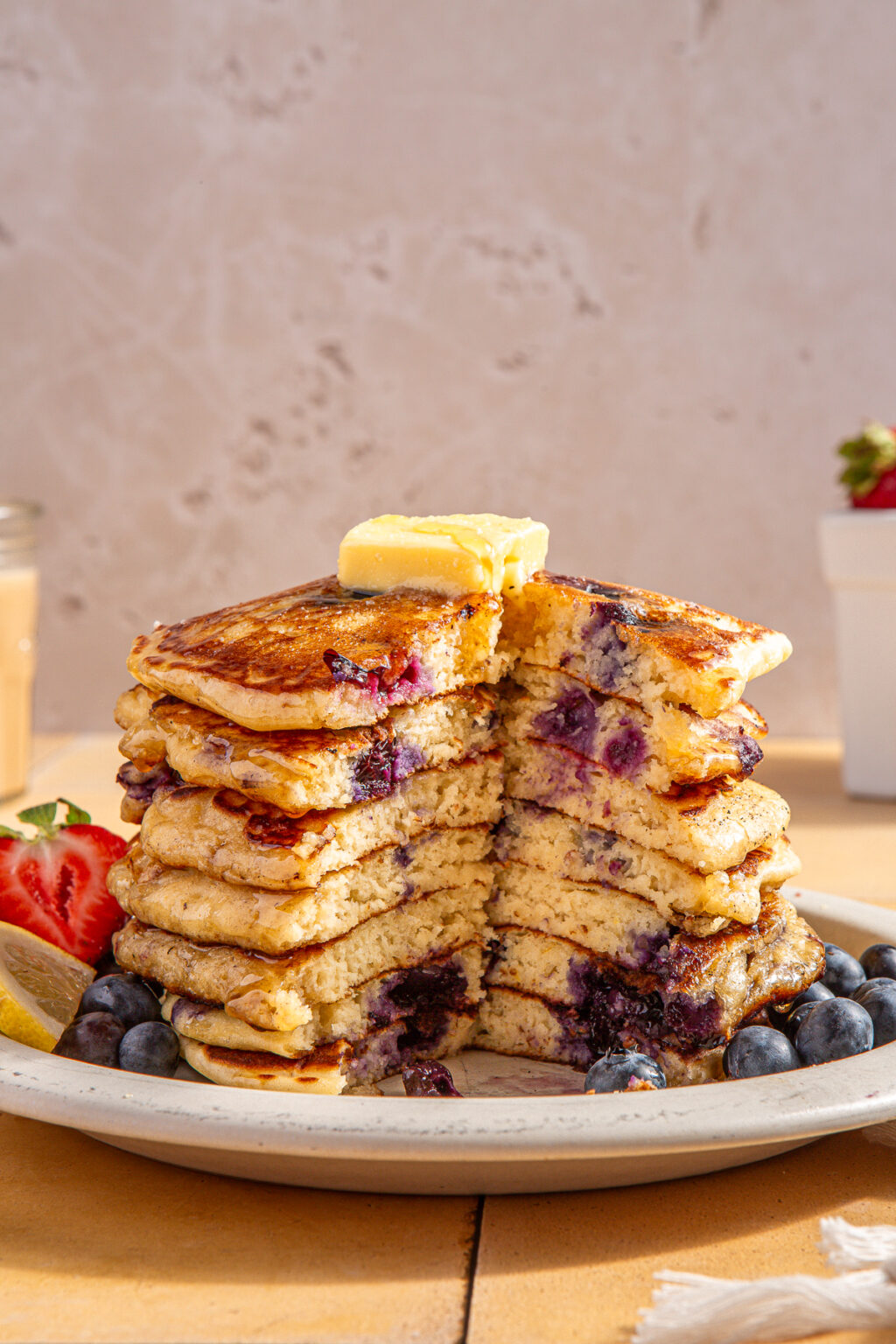 Lemon Blueberry Coffee Cake - All the Healthy Things