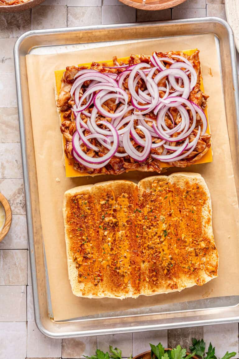 Chipotle Cheddar BBQ Chicken Sliders - All the Healthy Things