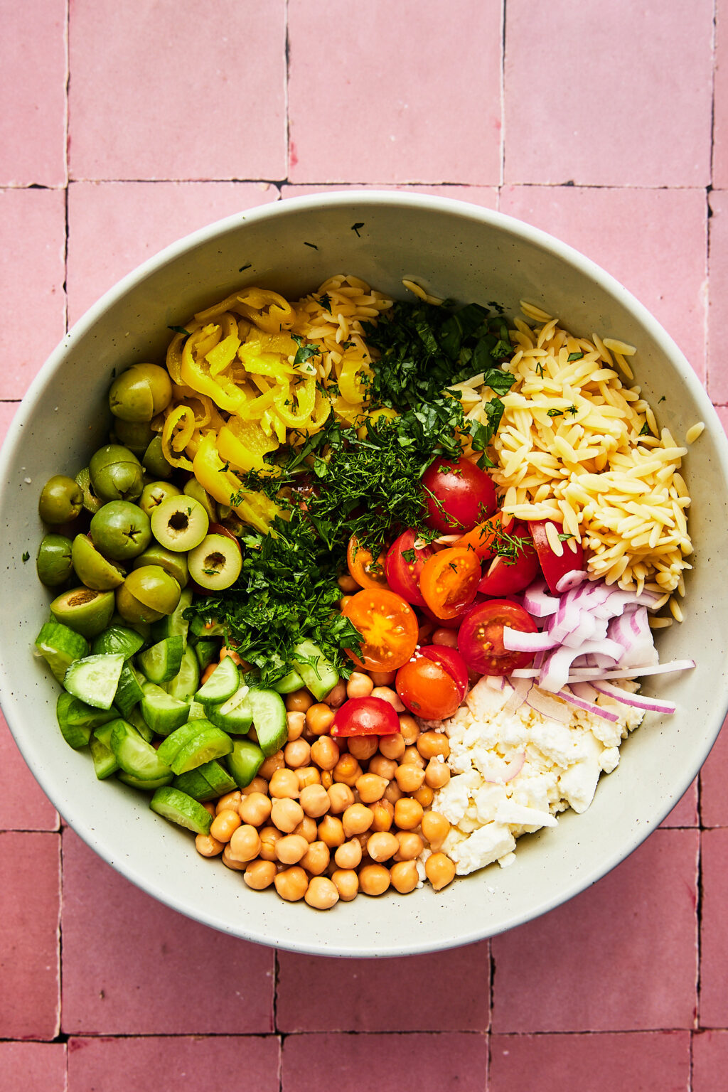 Mediterranean Chickpea Pasta Salad - All the Healthy Things